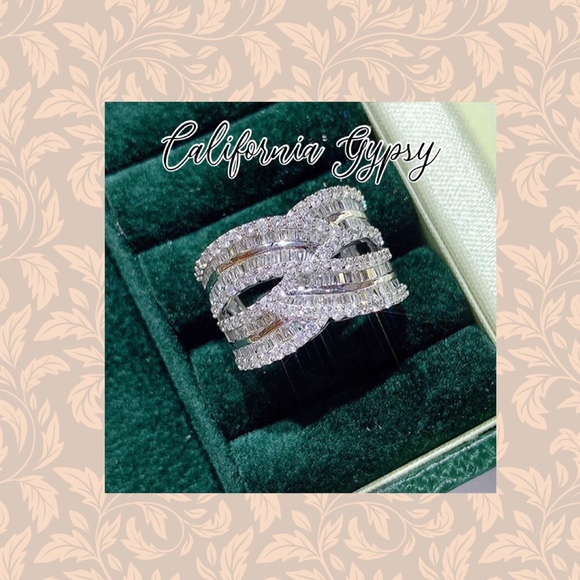 California Gypsy | Jewelry | Twisted S925 Diamond Ring 45ct Band | Poshmark